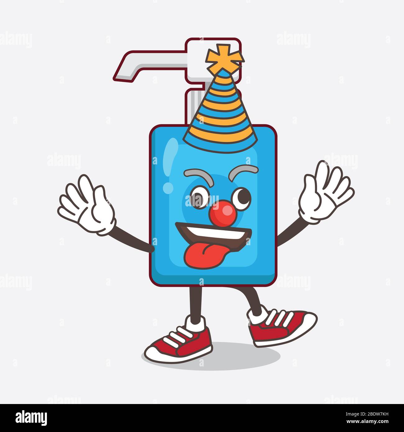 An illustration of Hand Sanitizer cartoon mascot character as funny ...