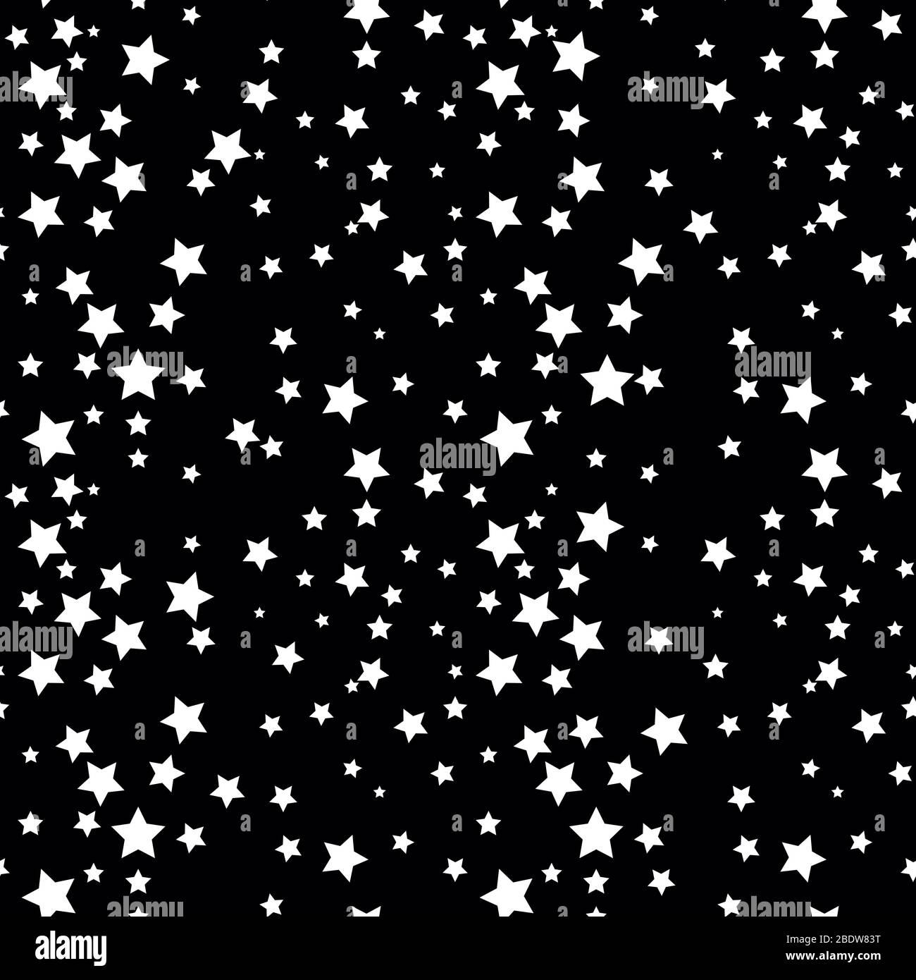 Seamless Star Monochrome Background On White Backround Stock Vector