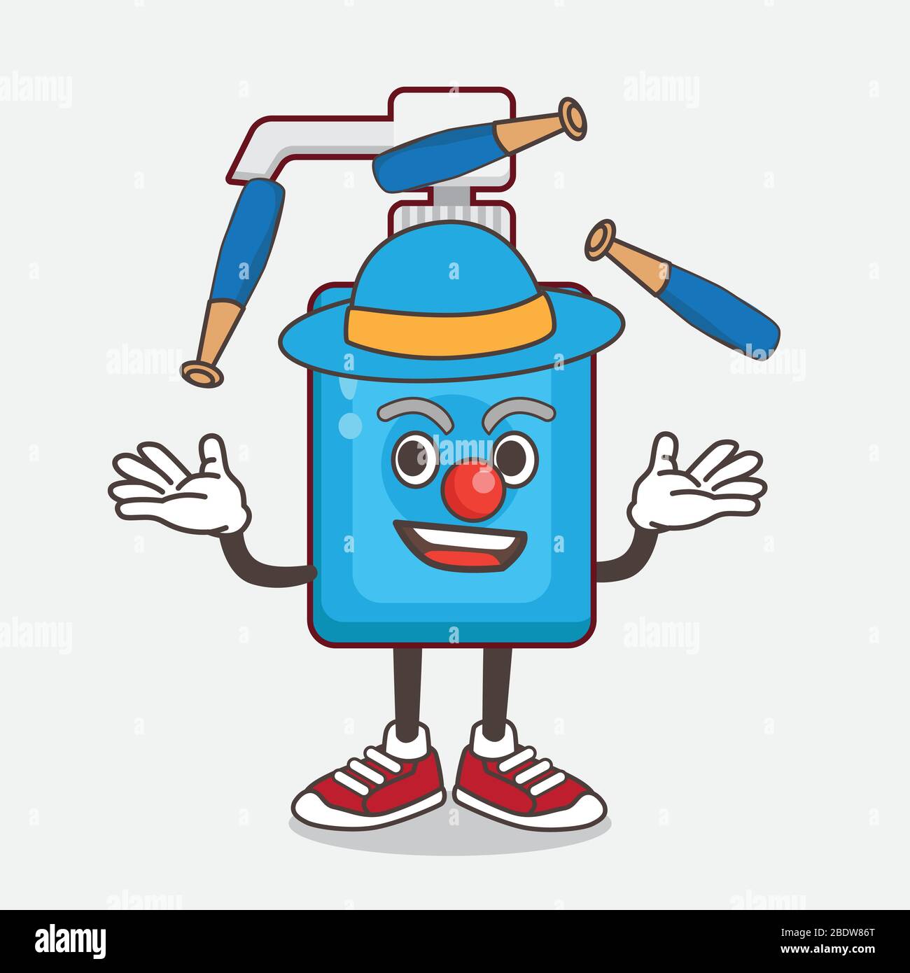 Hand Sanitizer Vector Mascot Illustration Stock Vector Image & Art - Alamy
