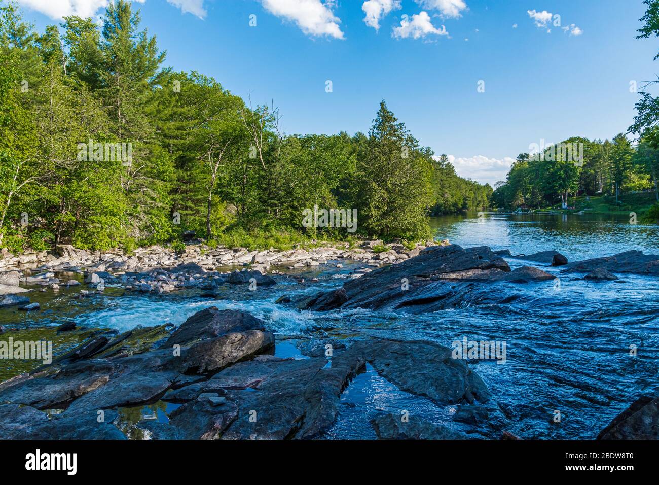 Canadian Cottage country Scene in summer Stock Photo - Alamy