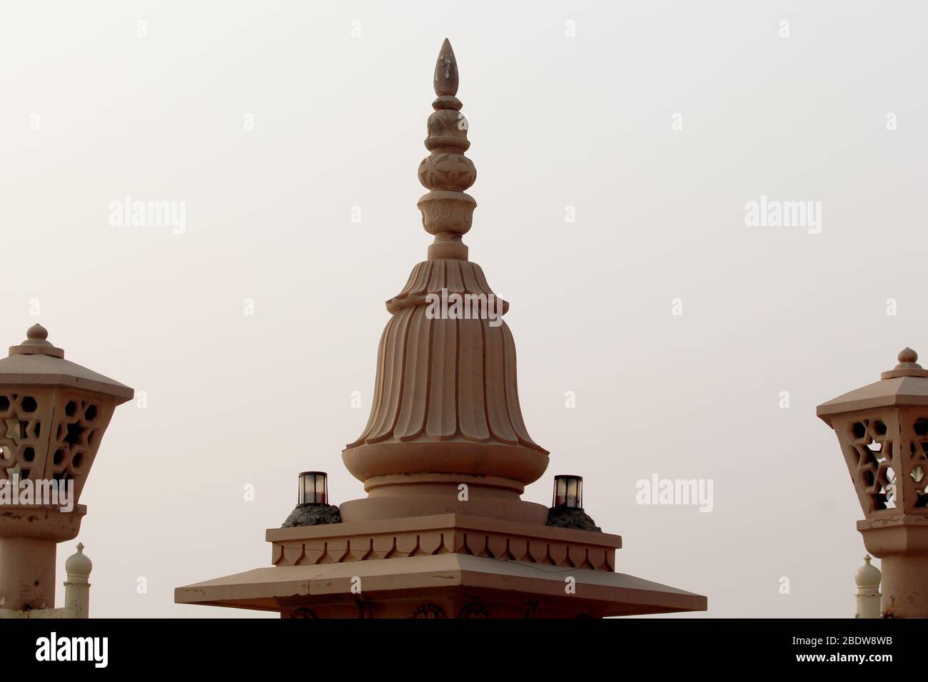 scene for empty tourist place in lock down, The sacred building carved ...