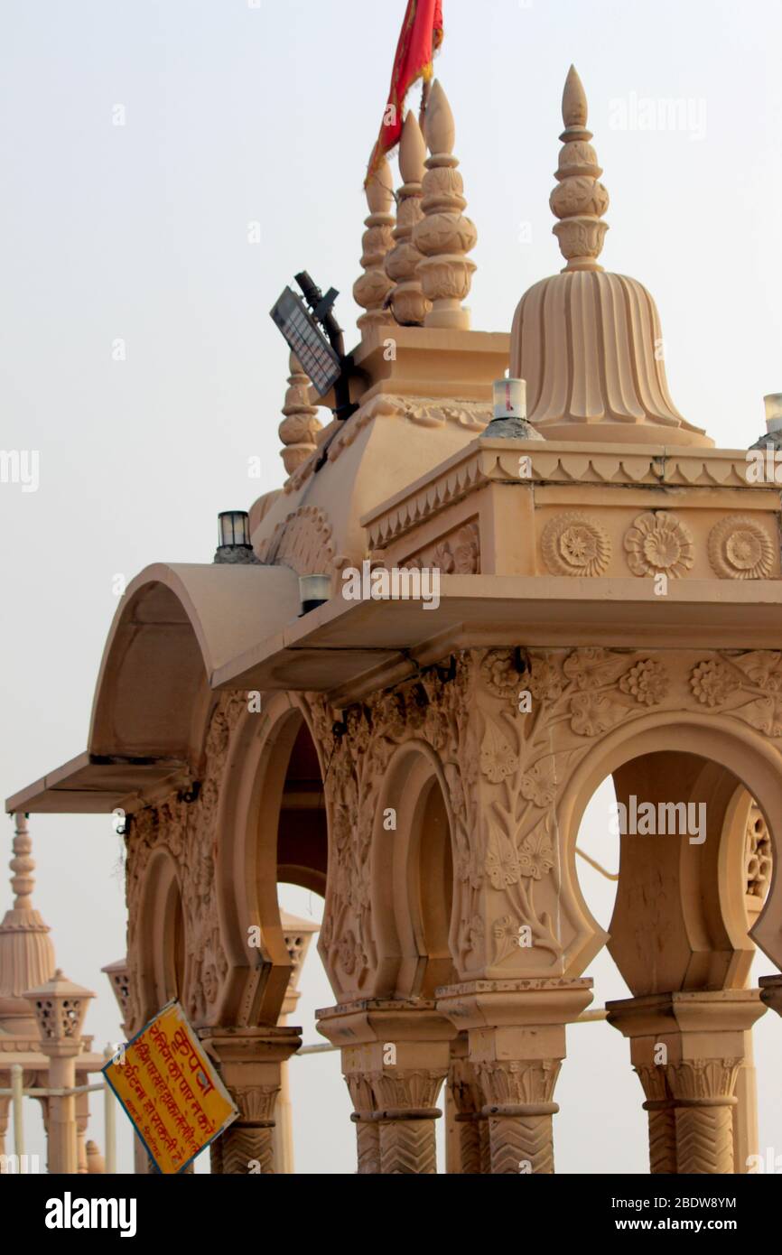 scene for empty tourist place in lock down, The sacred building carved ...