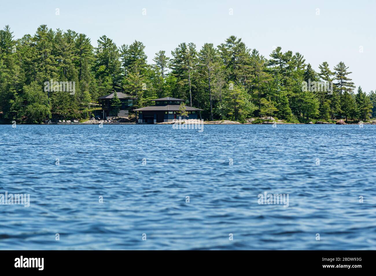 Canadian Cottage country Scene in summer Stock Photo - Alamy