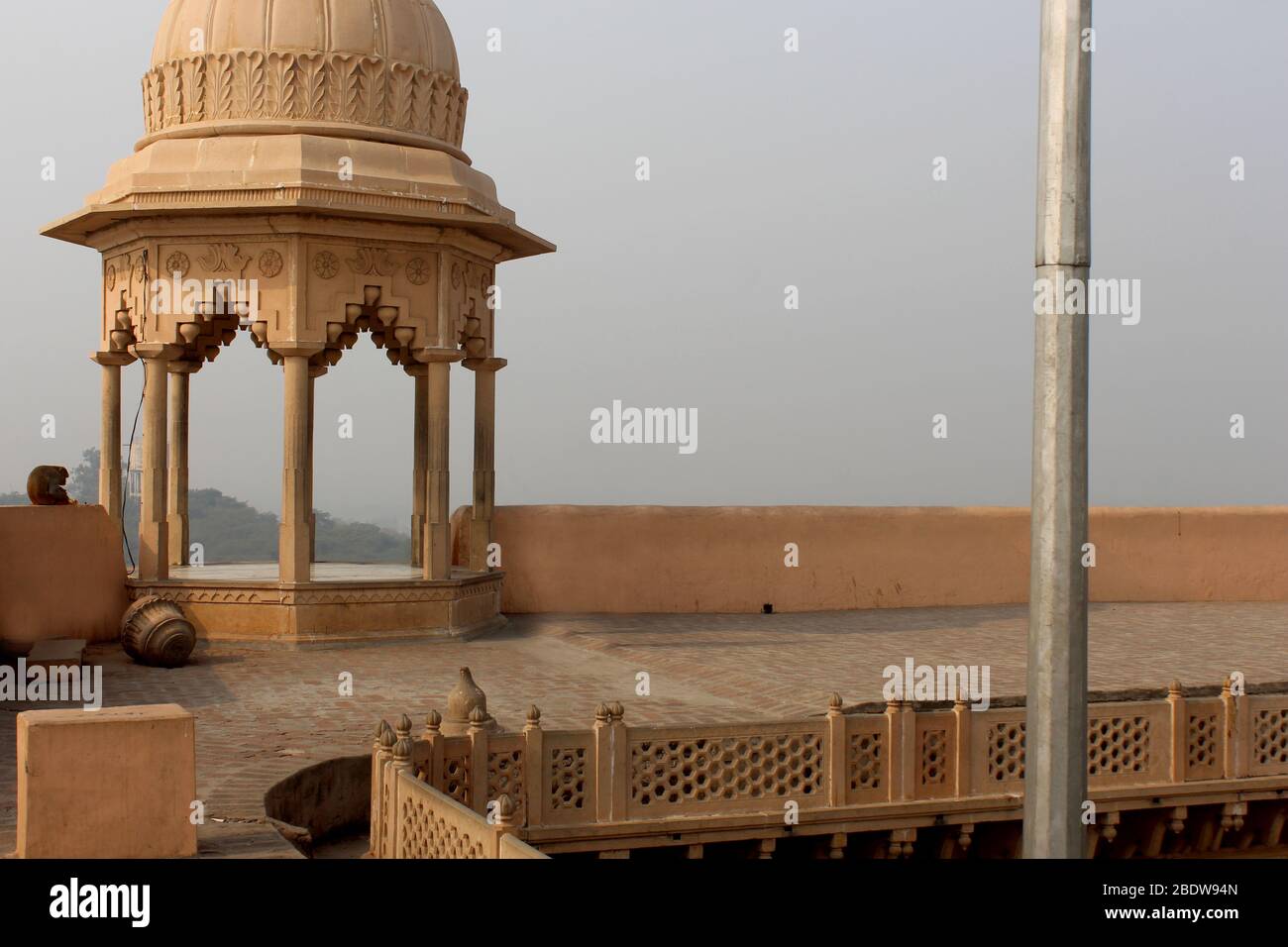 scene for empty tourist place in lock down, The sacred building carved ...