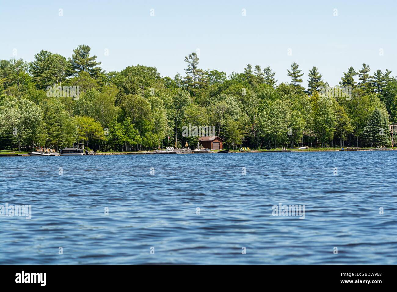 Canadian Cottage country Scene in summer Stock Photo - Alamy