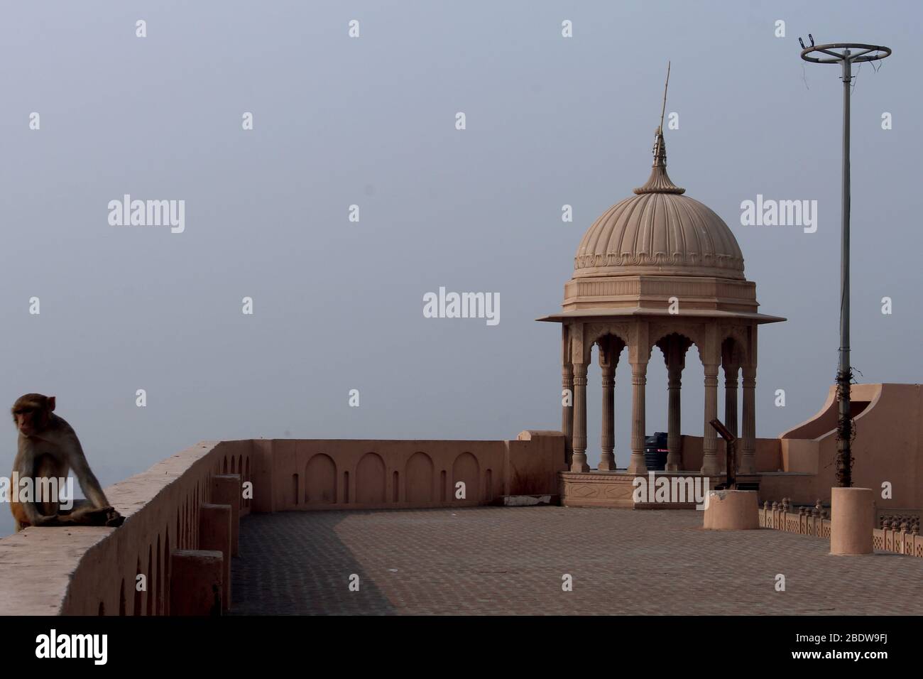 scene for empty tourist place in lock down, The sacred building carved ...