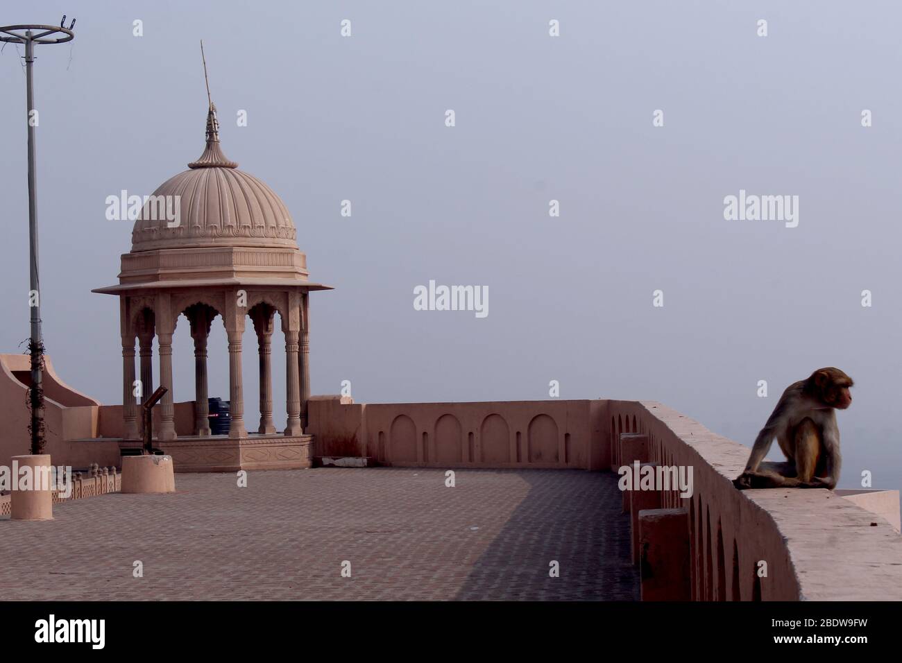 scene for empty tourist place in lock down, The sacred building carved ...