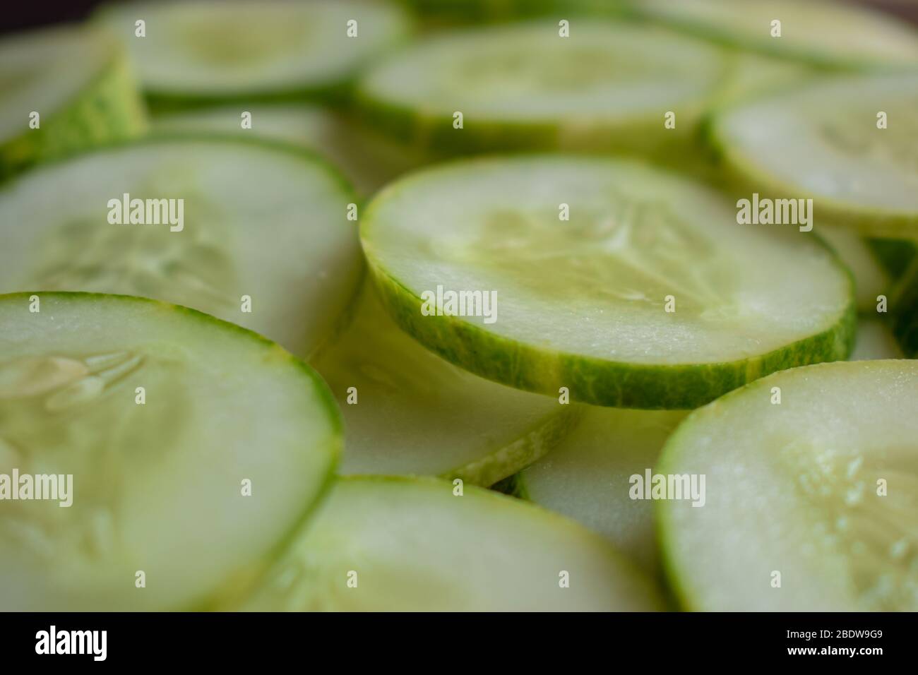Fresh Cucumber Round Circle Slices As Whole background Texture Stock ...