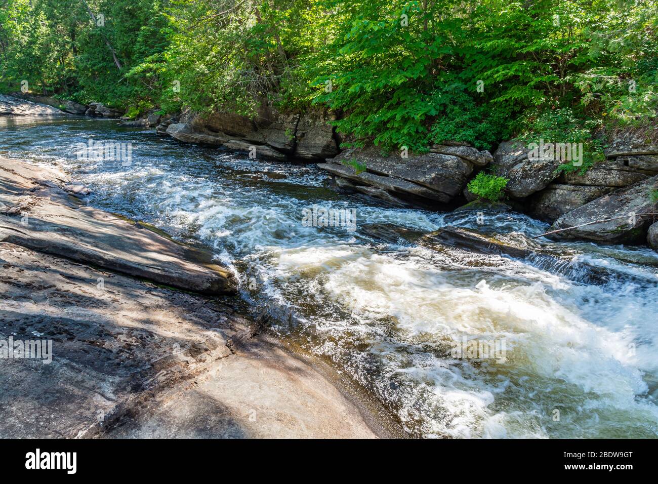 Canadian Cottage country Scene in summer Stock Photo - Alamy