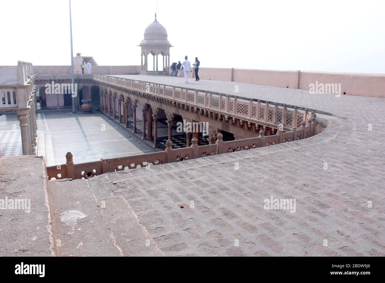scene for empty tourist place in lock down, The sacred building carved ...