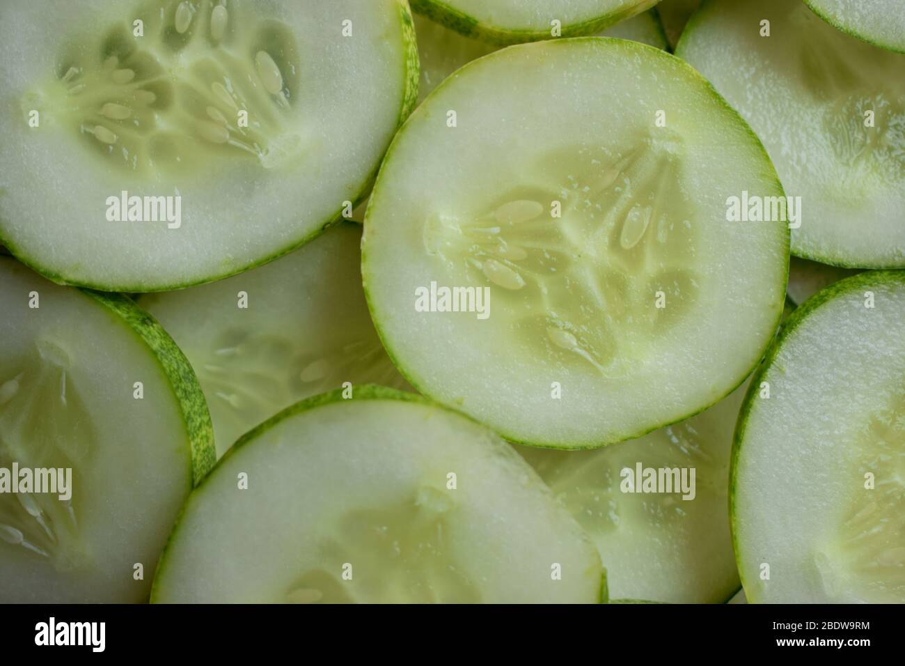 Fresh Cucumber Round Circle Slices As Whole background Texture Stock ...