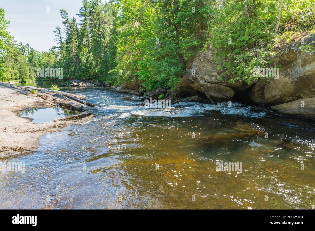 Canadian Cottage country Scene in summer Stock Photo - Alamy