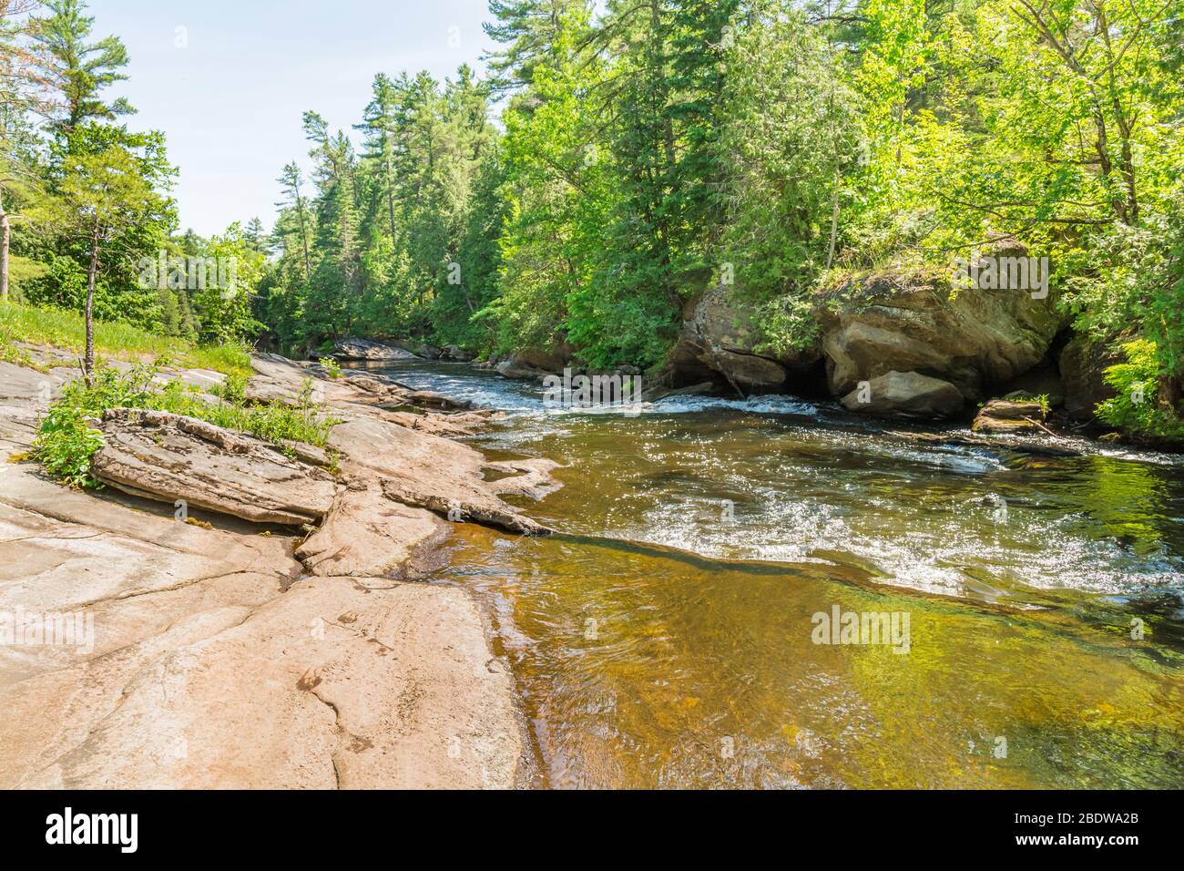 Canadian Cottage country Scene in summer Stock Photo - Alamy