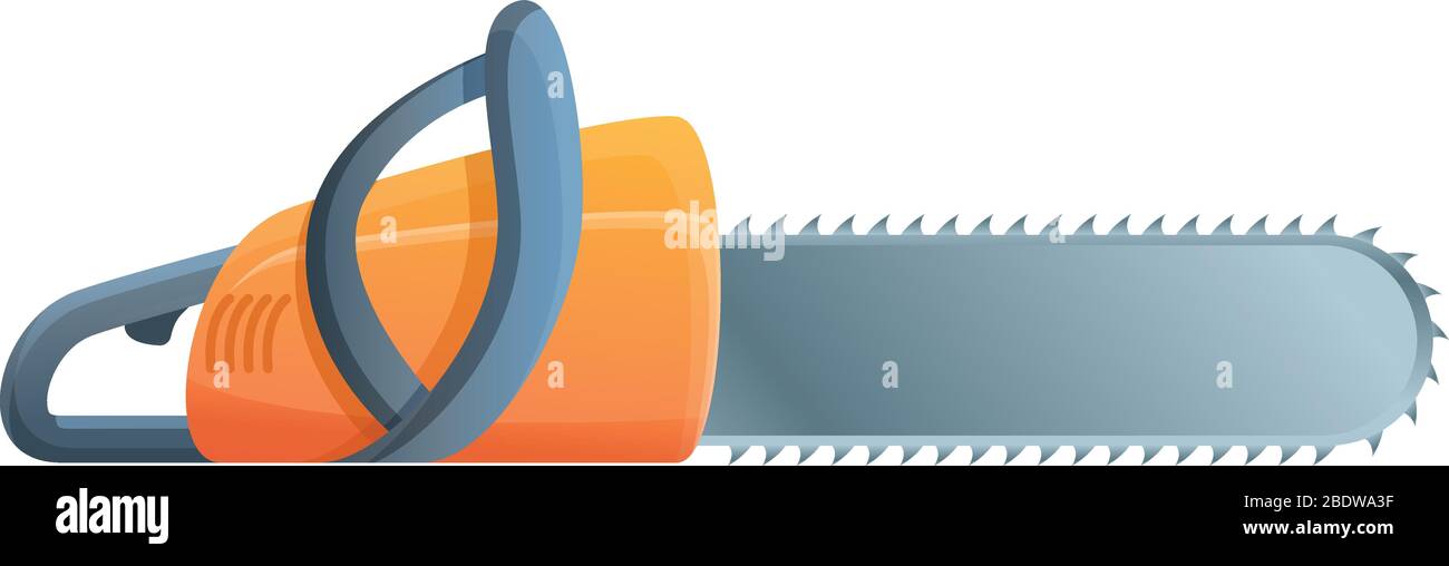 Power chainsaw icon. Cartoon of power chainsaw vector icon for web ...