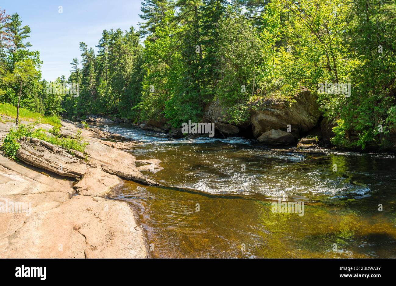 Canadian Cottage country Scene in summer Stock Photo - Alamy