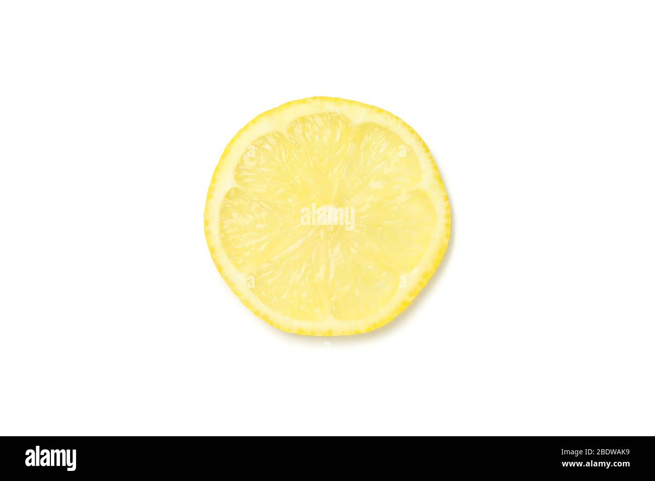 Lemons slice isolated on white background. Ripe fruit Stock Photo - Alamy