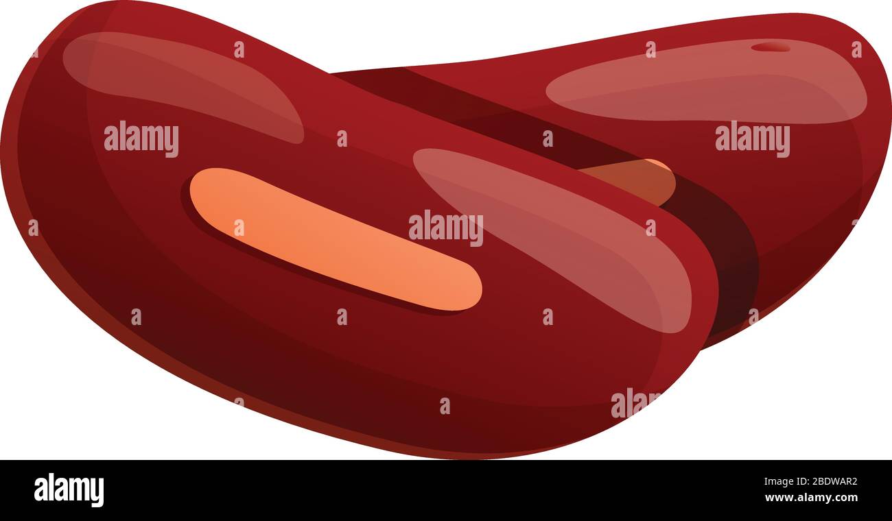 Red beans icon. Cartoon of red beans vector icon for web design ...