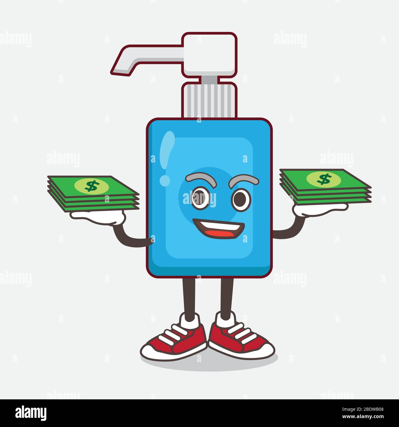 Hand Sanitizer Vector Mascot Illustration Stock Vector Image & Art - Alamy
