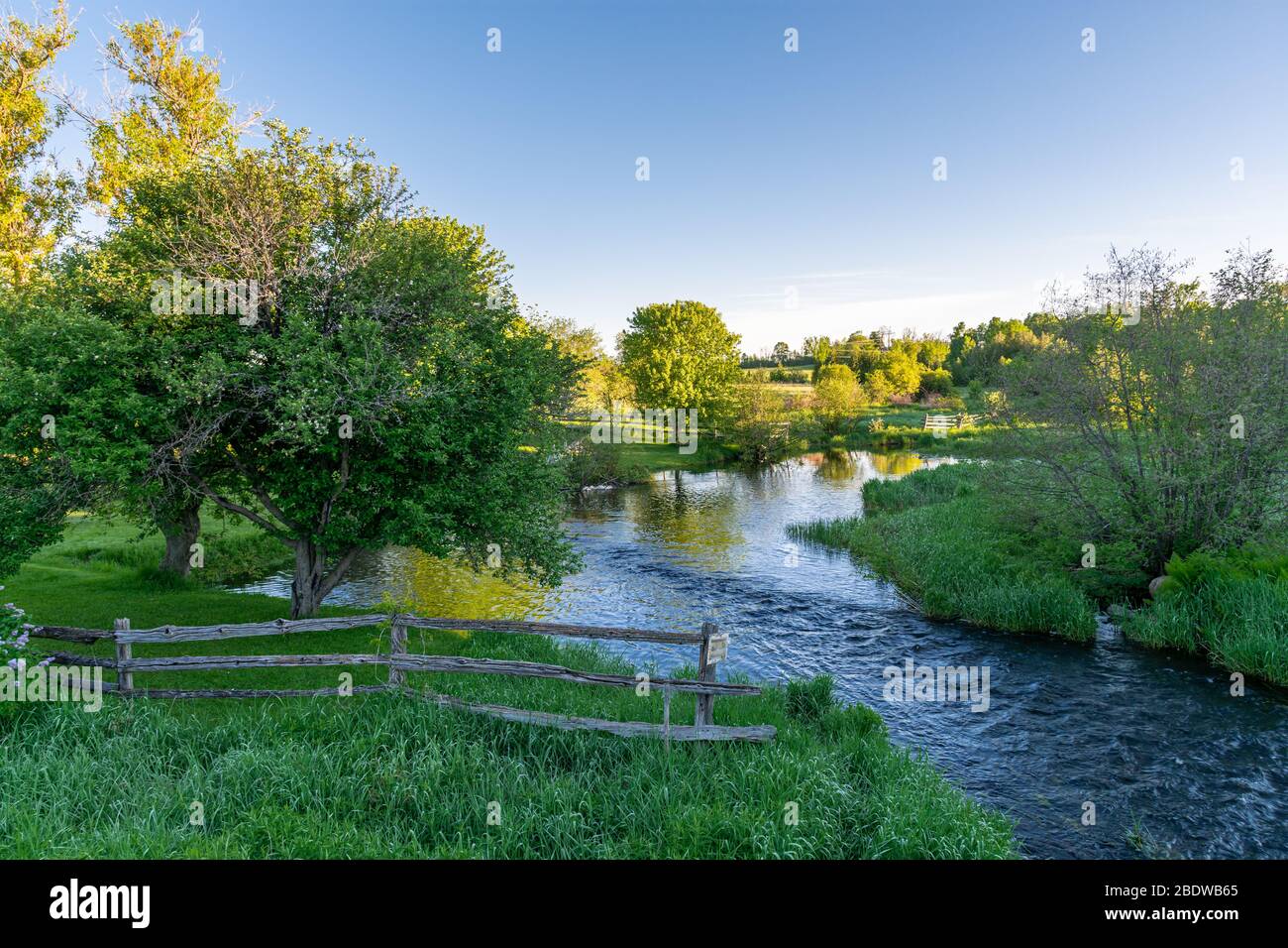 Canadian Cottage country Scene in summer Stock Photo - Alamy
