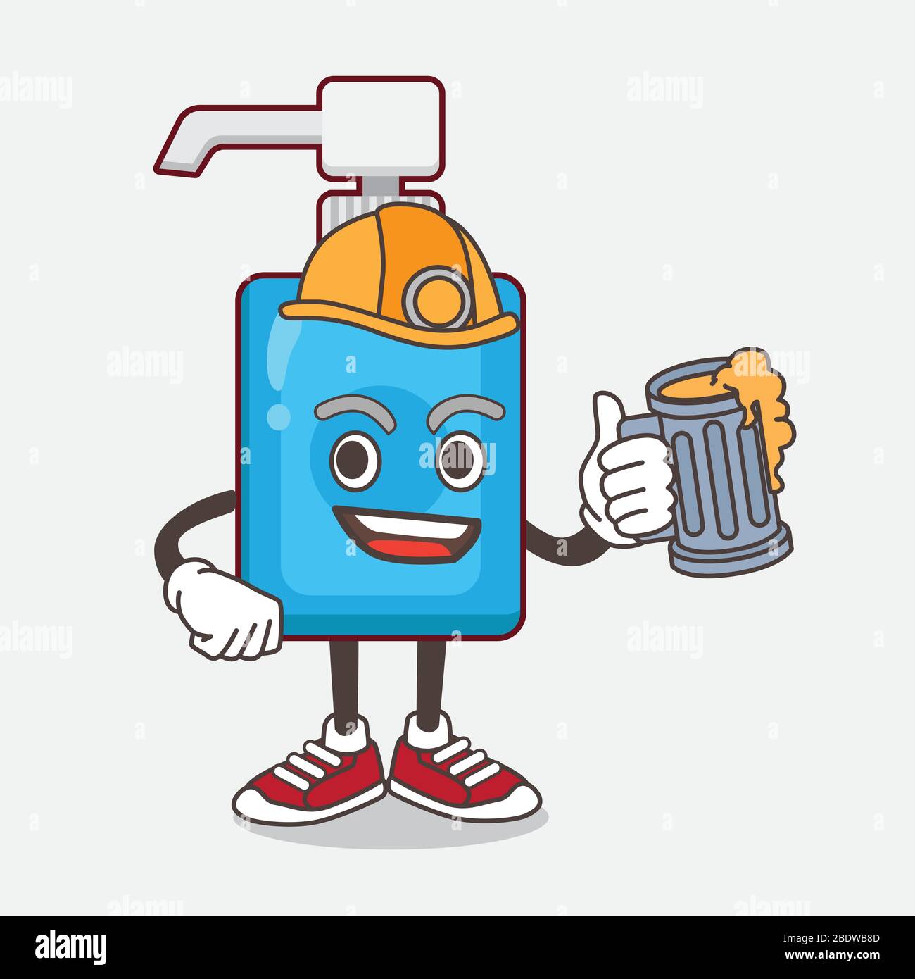 Hand Sanitizer Vector Mascot Illustration Stock Vector Image & Art - Alamy