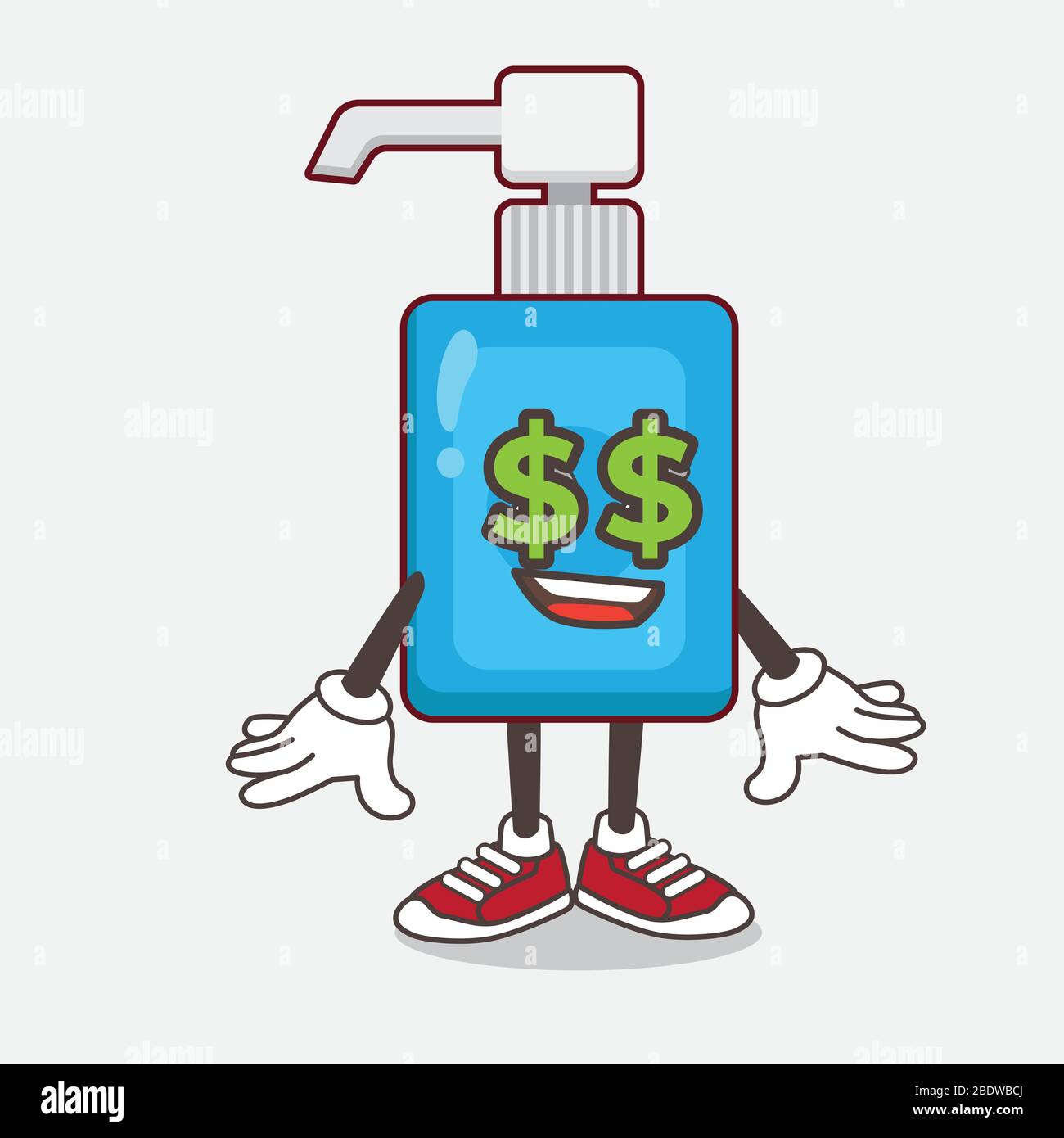 Hand Sanitizer Vector Mascot Illustration Stock Vector Image & Art - Alamy
