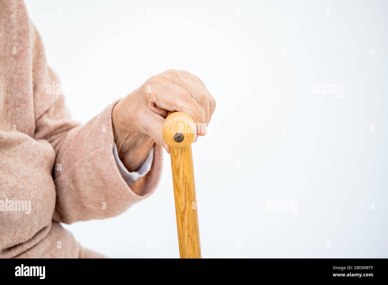 Hand elderly woman on cane hi-res stock photography and images - Alamy