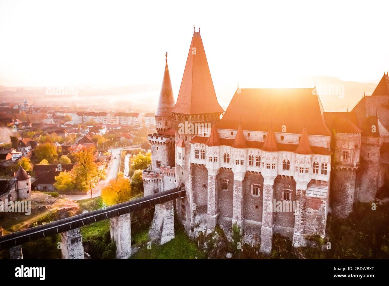 Wonderful gothic - renaissance castle in Romania Stock Photo - Alamy