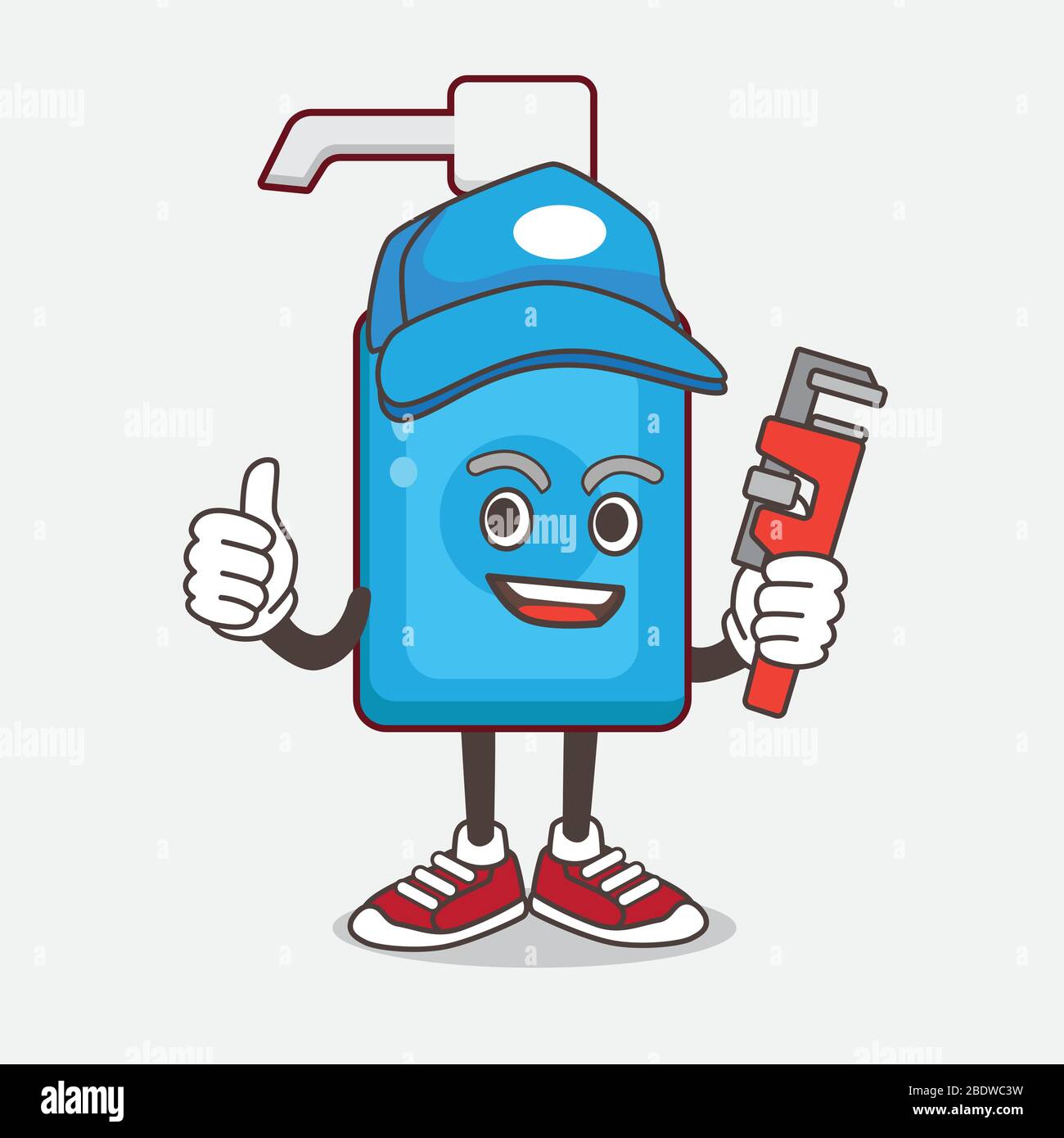 Hand Sanitizer Vector Mascot Illustration Stock Vector Image & Art - Alamy