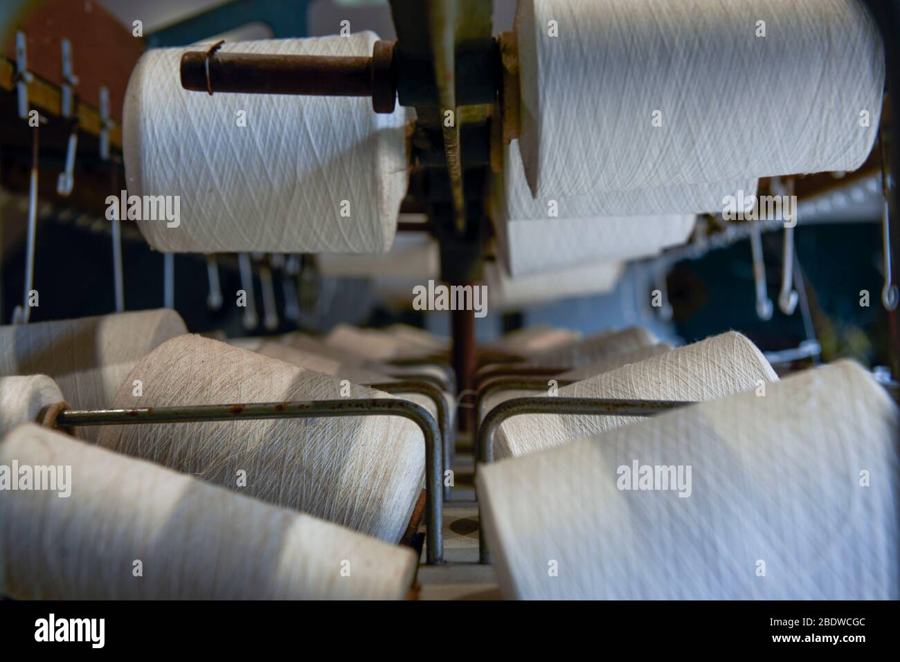 Cotton mills bobbins hi-res stock photography and images - Alamy