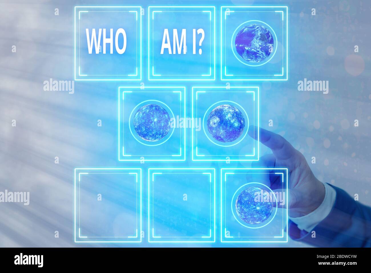 Writing note showing Who Am I Question. Business concept for asking ...