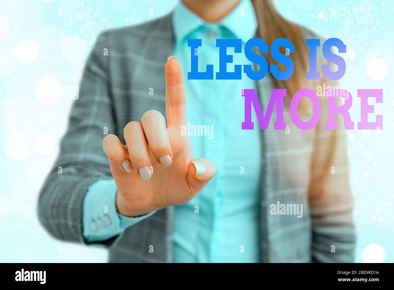 Handwriting text writing Less Is More. Conceptual photo used to express ...