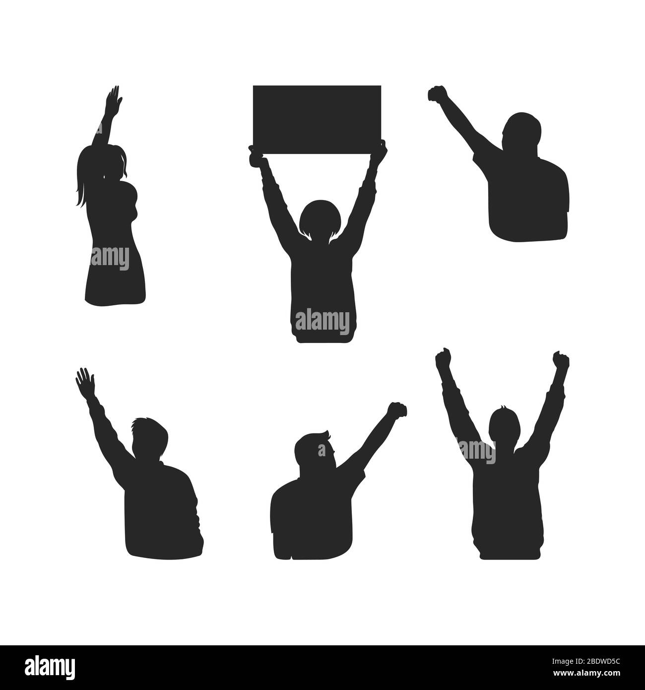 People on demonstration vector collection Stock Vector Image & Art - Alamy