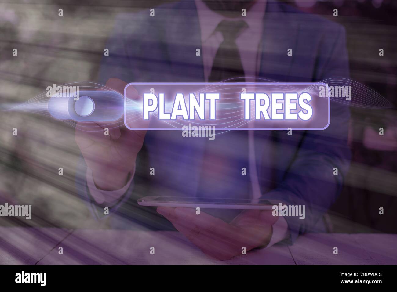 Writing note showing Plant Trees. Business concept for process of ...