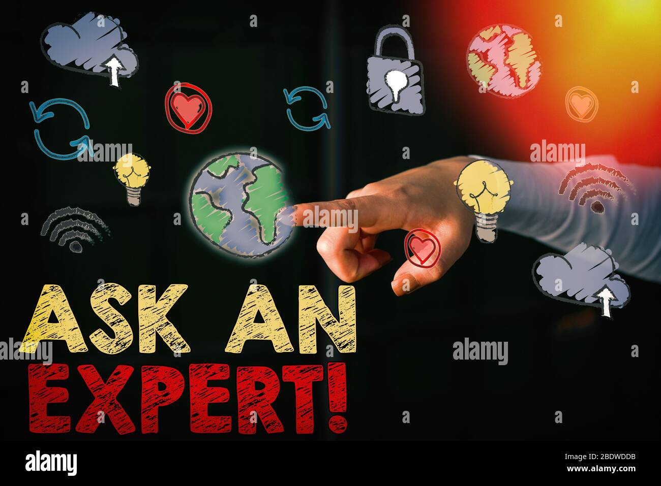 Text sign showing Ask An Expert. Business photo showcasing consult ...