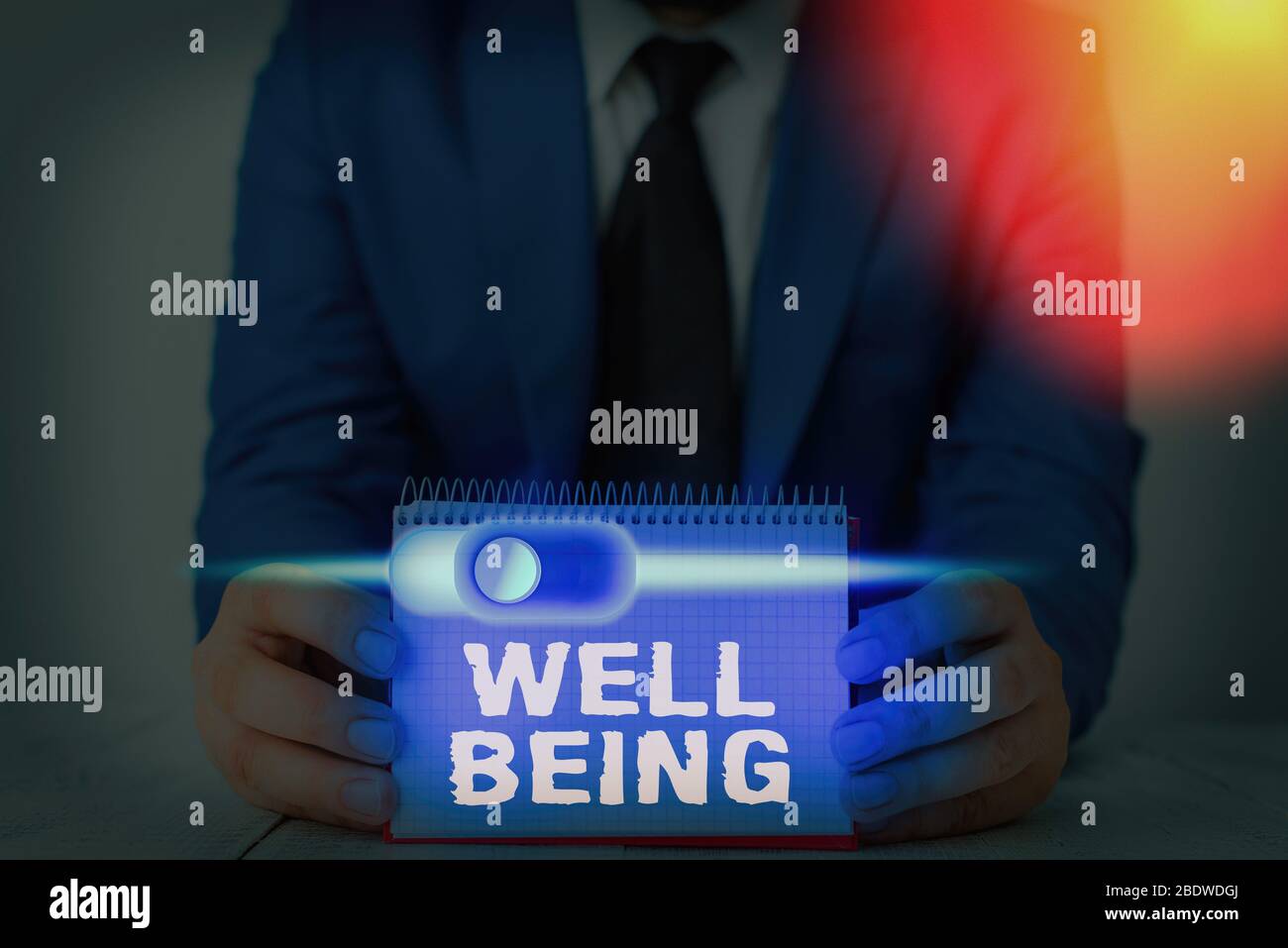 Conceptual hand writing showing Well Being. Concept meaning A good or ...