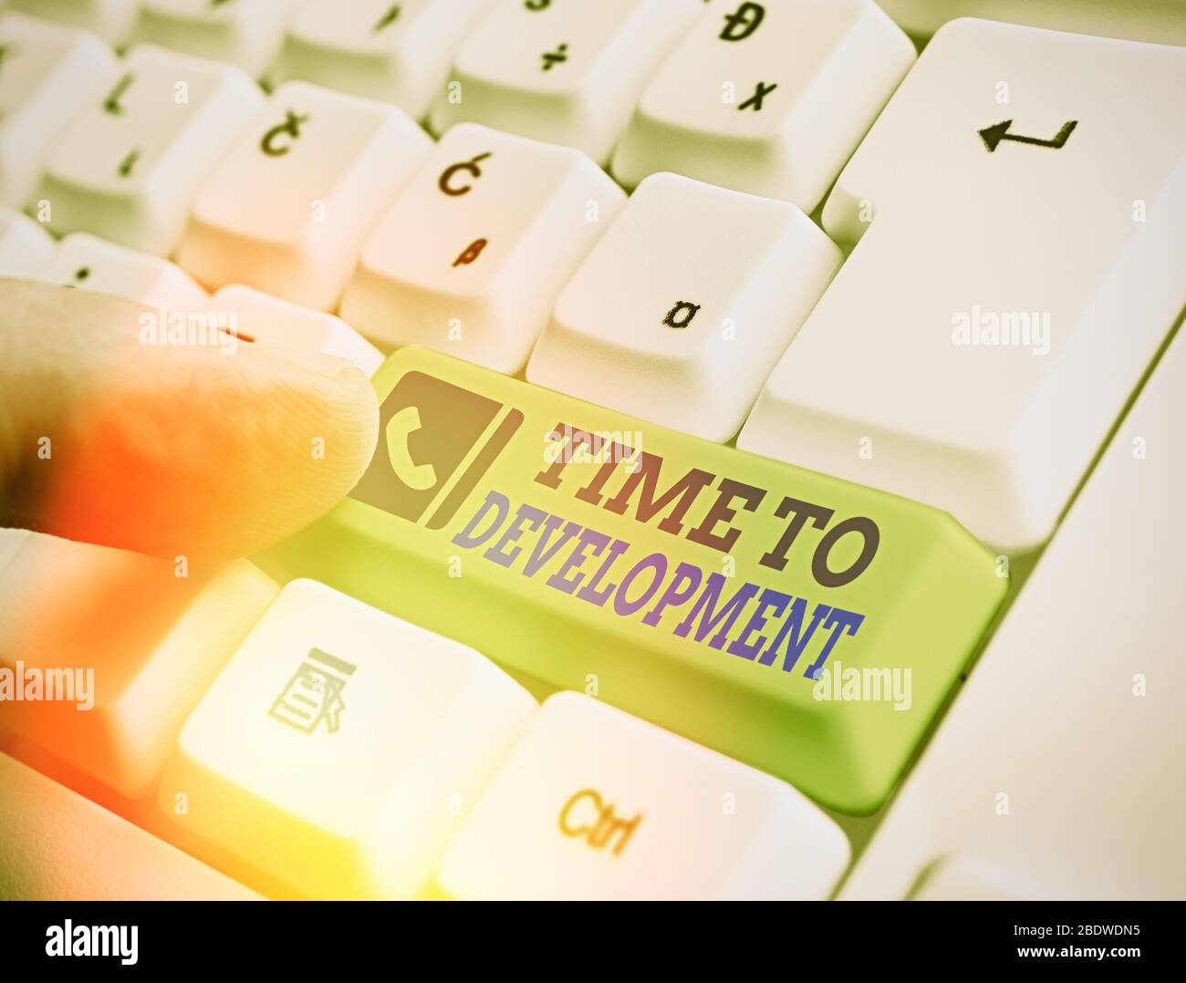 Word writing text Time To Development. Business photo showcasing a ...