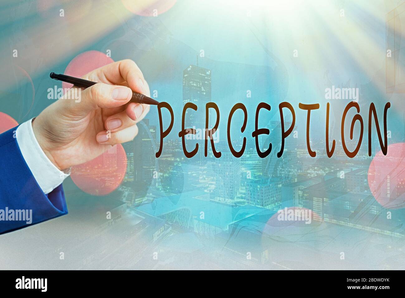 Conceptual hand writing showing Perception. Concept meaning individuals ...