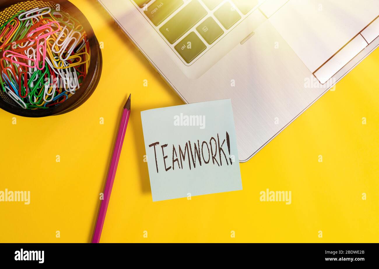 Handwriting text writing Teamwork. Conceptual photo combined action of ...