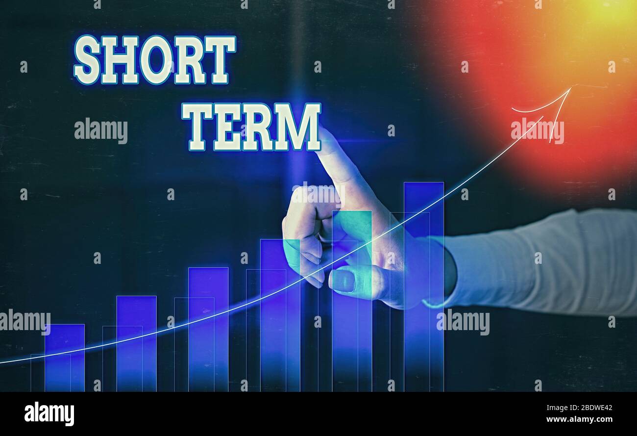 Conceptual hand writing showing Short Term. Concept meaning occurring ...
