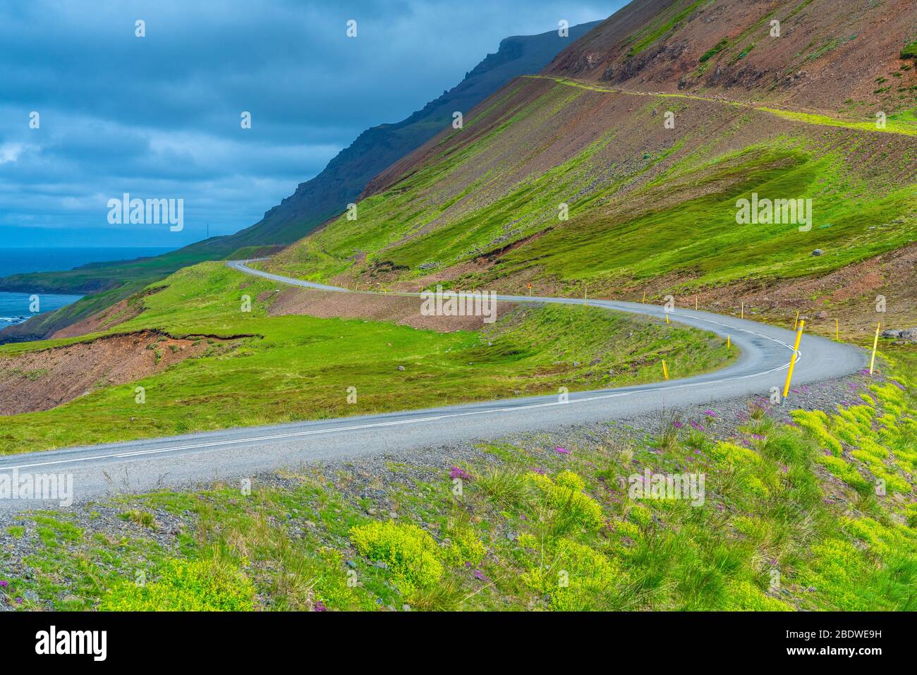 Road 76 on border Northwestern Region and Northeastern Region, Iceland ...