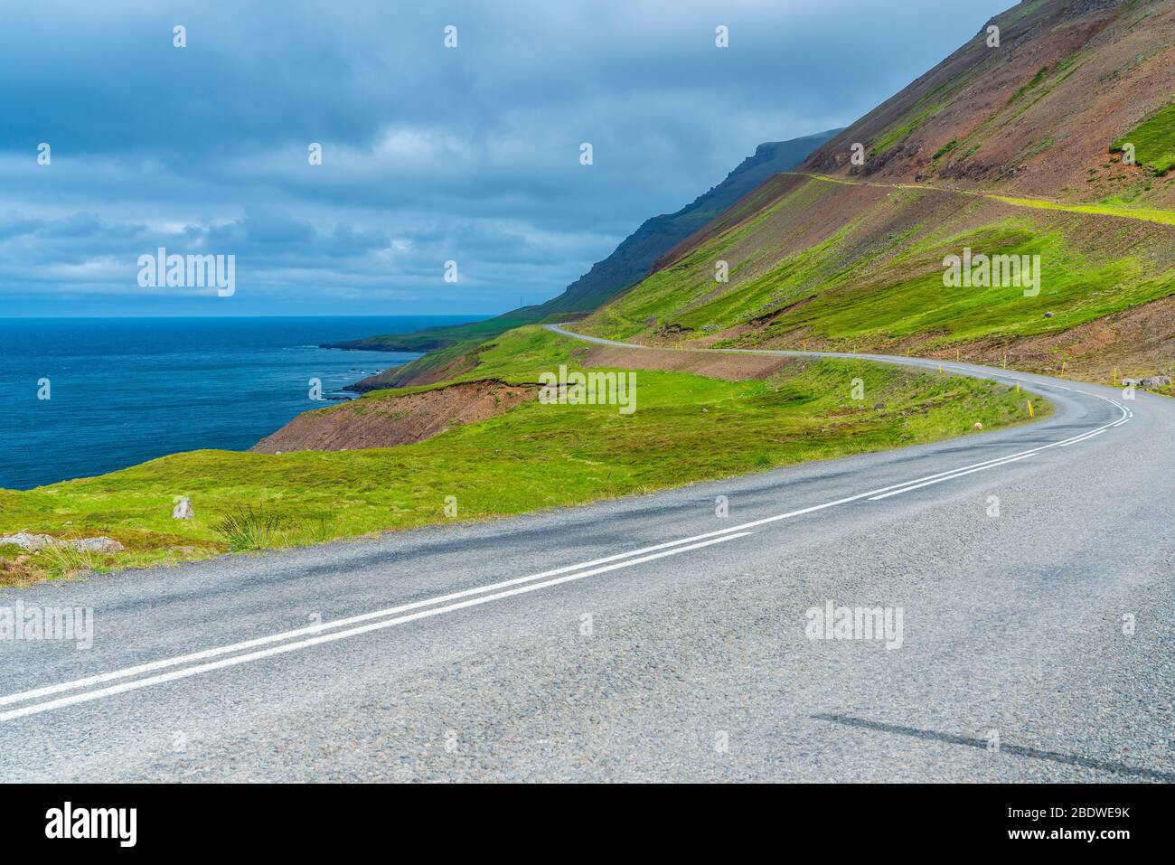 Road 76 on border Northwestern Region and Northeastern Region, Iceland ...