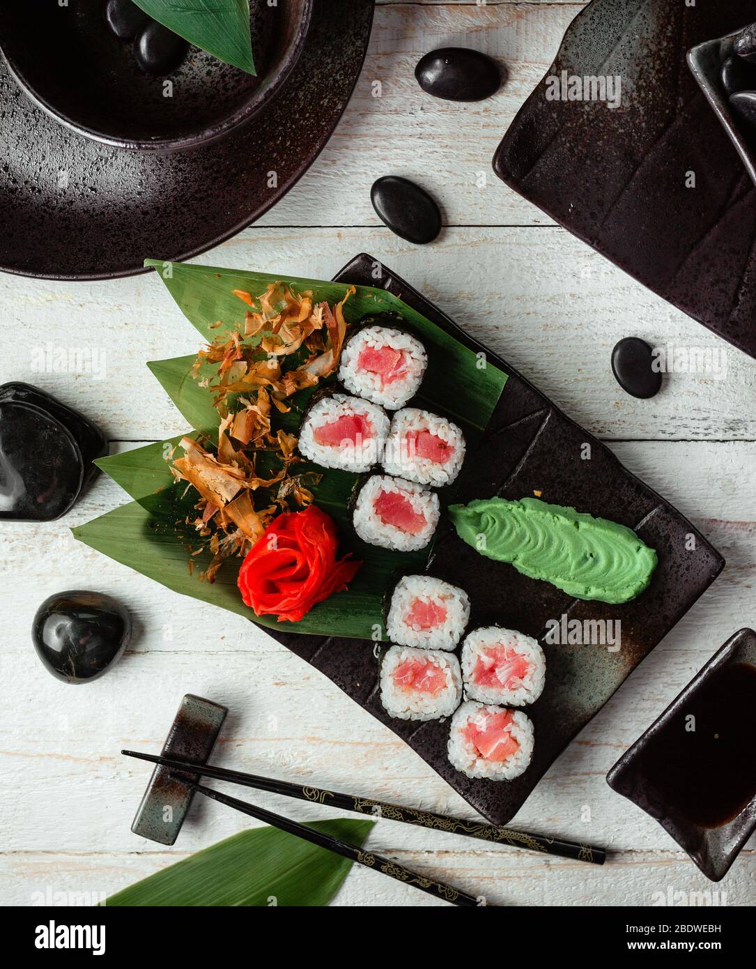 Closeup japanese sushi top hi-res stock photography and images - Alamy