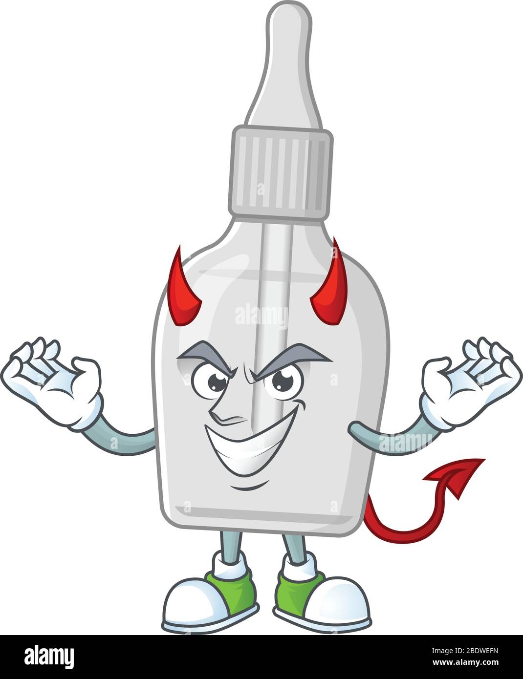 A picture of devil bottle with pipette cartoon character design Stock ...
