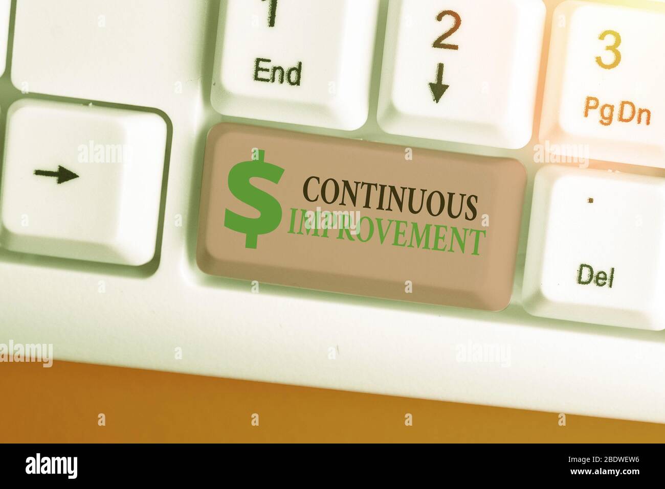 Writing note showing Continuous Improvement. Business concept for ...