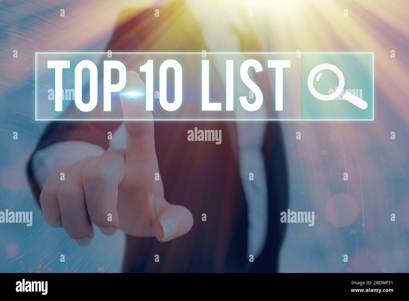 Writing note showing Top 10 List. Business concept for the ten most ...