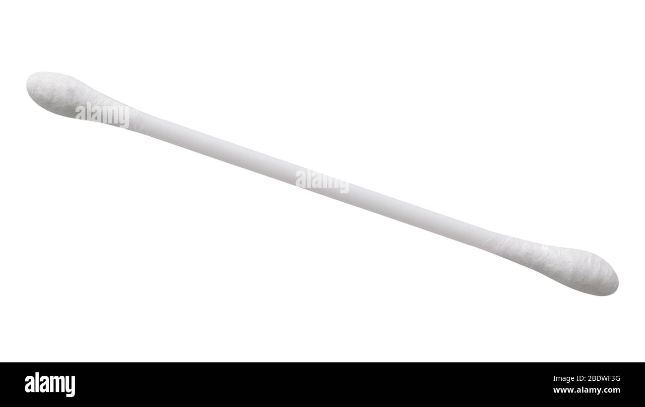 Cotton stick isolated on white background Stock Photo - Alamy