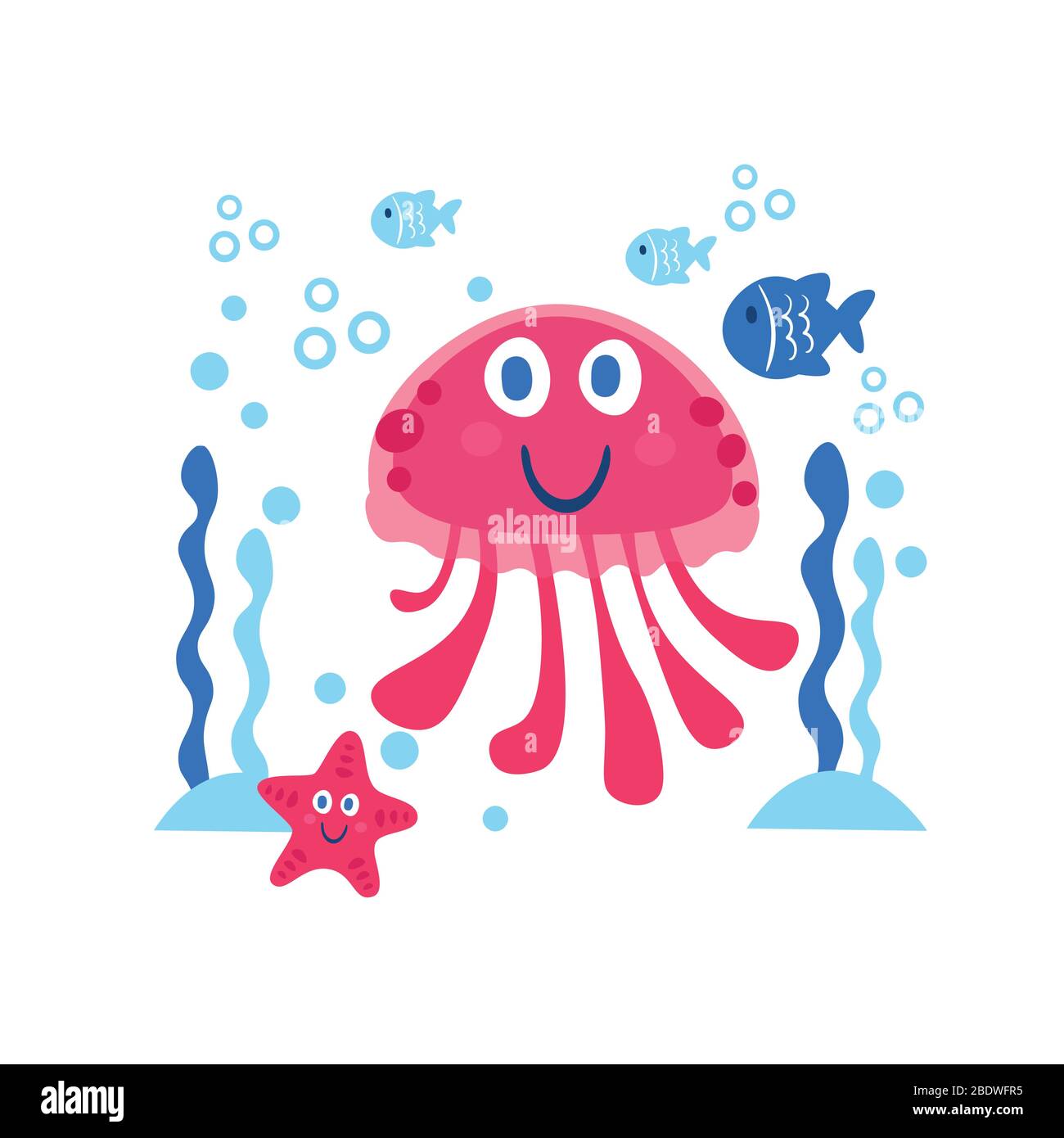 Cute jellyfish seaweed Cut Out Stock Images & Pictures - Alamy