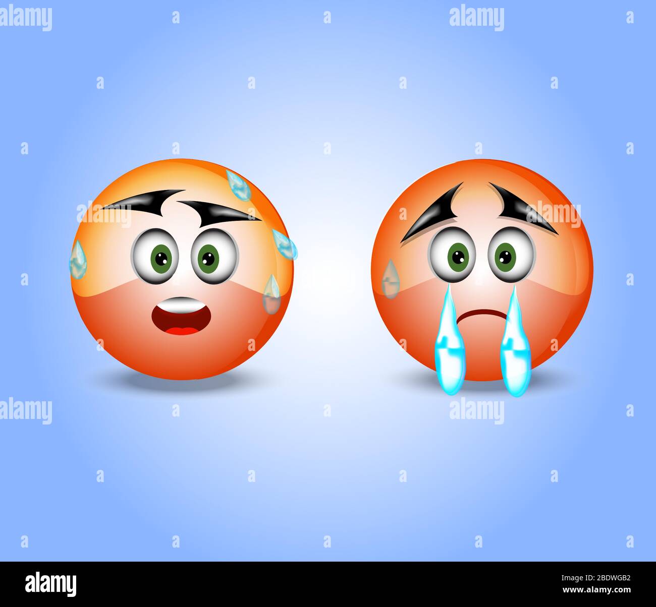 Emoji cartoon emotion two face Stock Vector Image & Art - Alamy