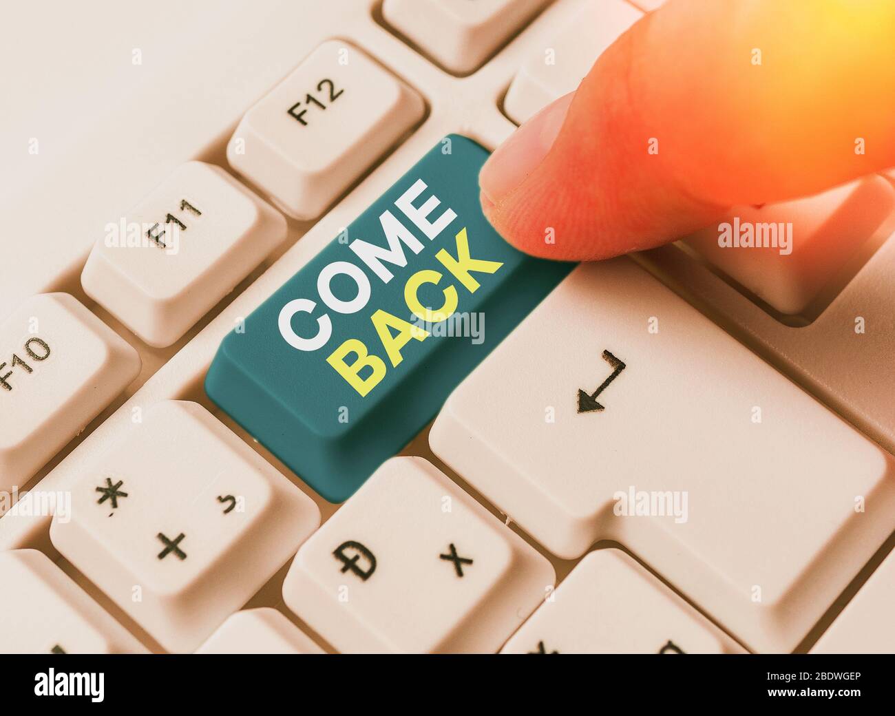 Word writing text Come Back. Business photo showcasing asking for a ...