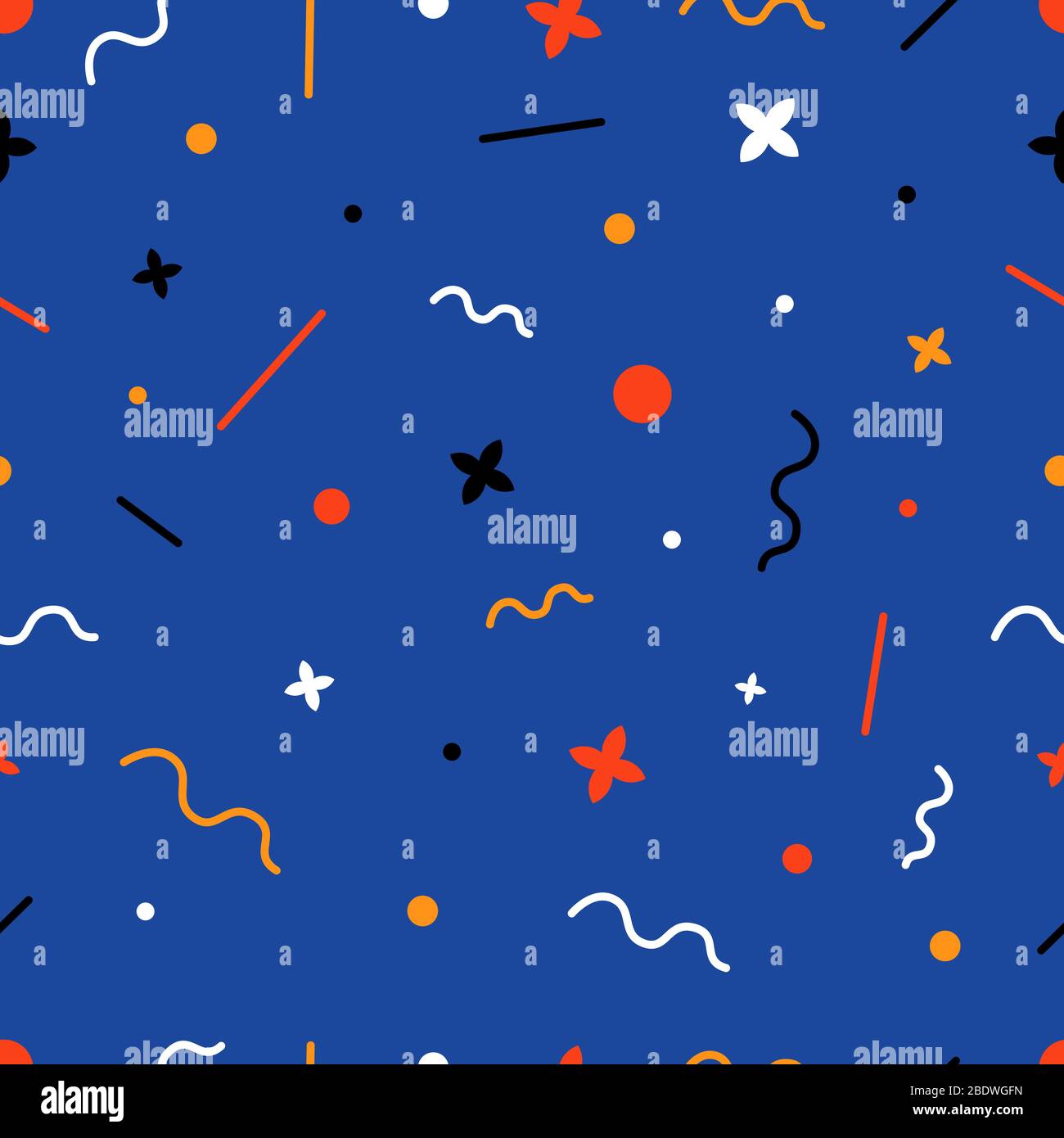 Funny abstract party seamless pattern - carnival confetti Stock Vector ...